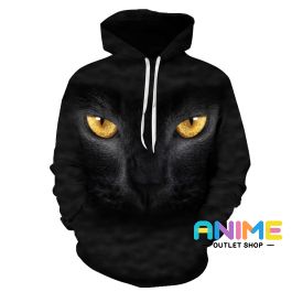 Precious Black Cat Pattern Animals Hoodie
