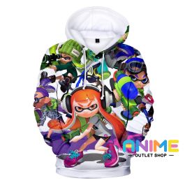 3D Printed Anime Splatoon Hoodies Pullovers