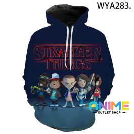 3D Printed Stranger Things Hoodies – Fashion Streetwear Pullover