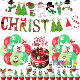 Christmas Santa Snowman decoration set