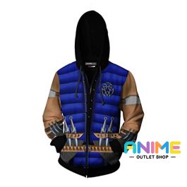 Mortal Kombat Zip Up Hooded Jacket – Sub-Zero Unisex 3D Print ...