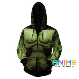 Superhero Green Hulk Fashion Cosplay Hoodie Jacket Costume