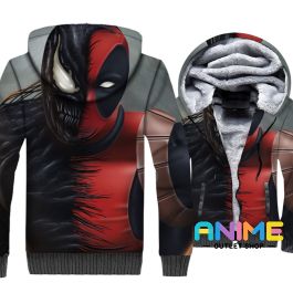Venom Jackets – Venom Series Venom and Deadpool Super Cool 3D Fleece Jacket